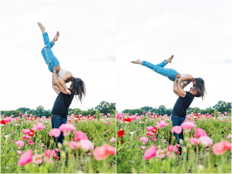 ASHTON + JAMES || PINK POPPY FIELD COUPLES SESSION || FOUR OAKS, NORTH ...