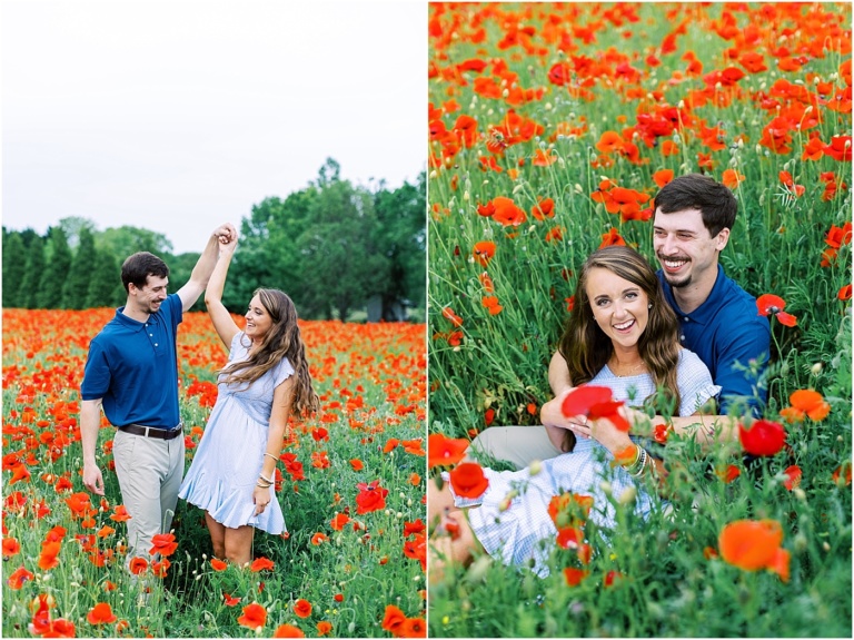 Red Poppy Field Engagement Session in Benson, NC – Haley & Jacob ...