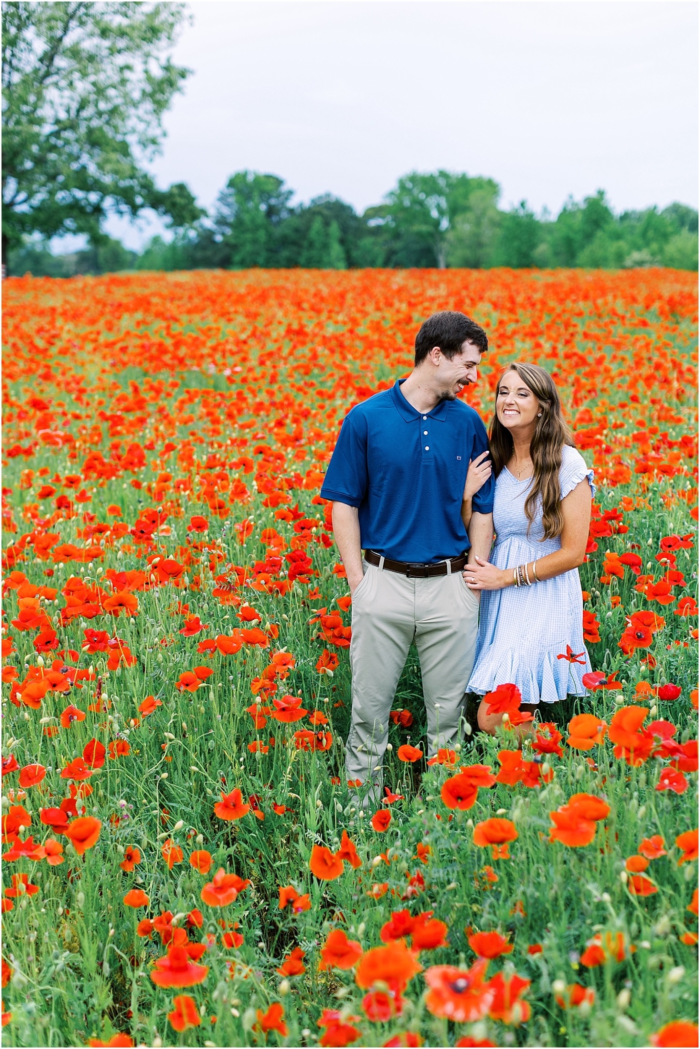 Red Poppy Field Engagement Session in Benson, NC – Haley & Jacob ...
