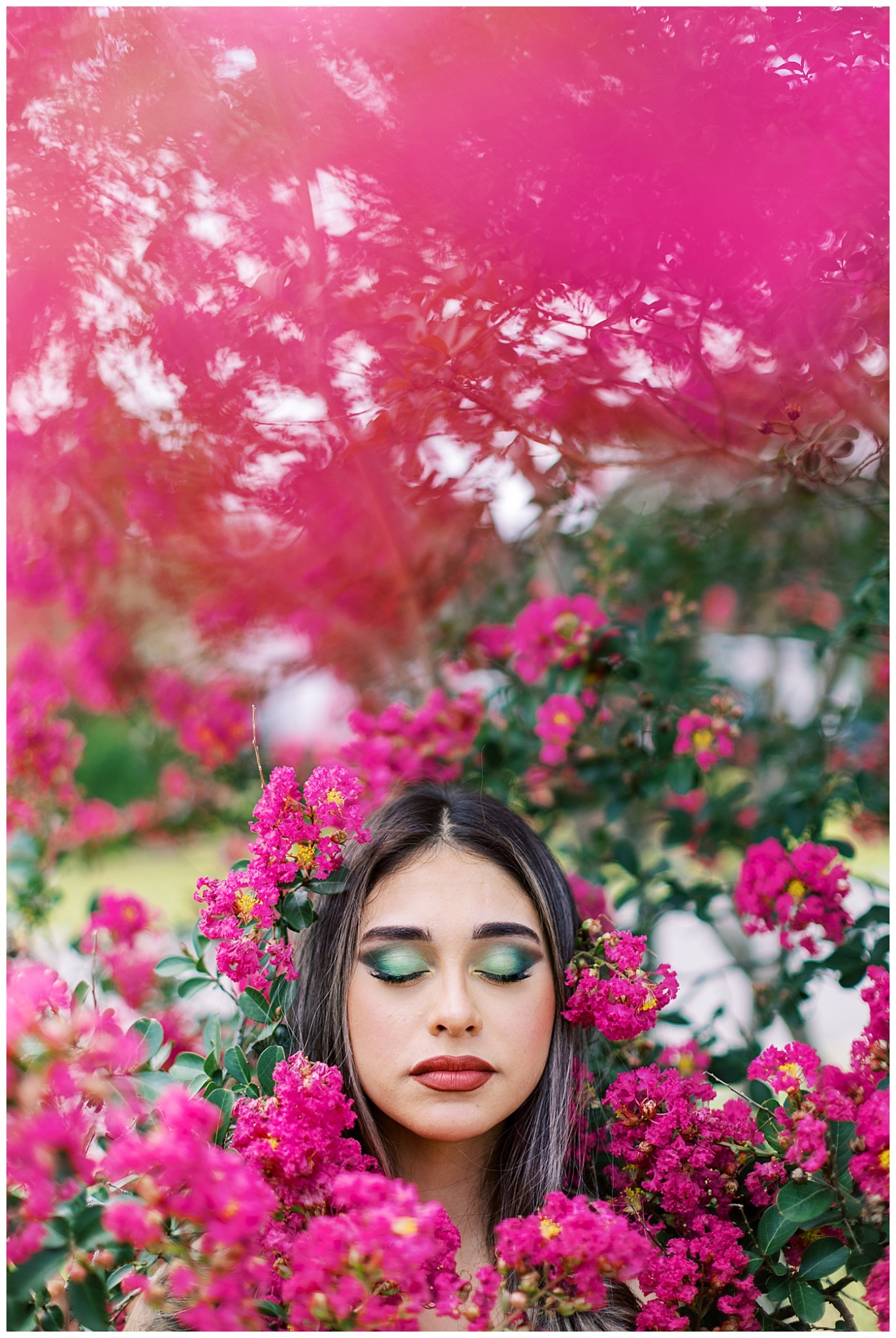 Pink Floral Portrait Session in Smithfield, NC – Chrystal | Megan ...